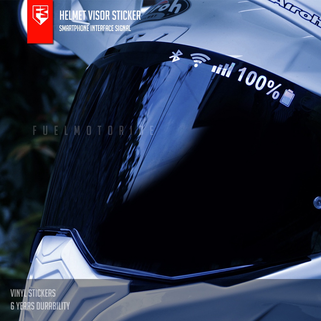 Motorcycle Helmet Visor Variation Sticker Smartphone Interface Signal ...