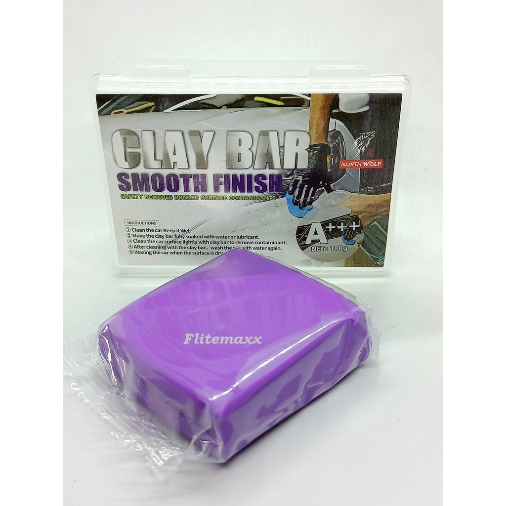 North Wolf Car Detailing Clay Bar Purple 100g ( Original ) | Shopee ...