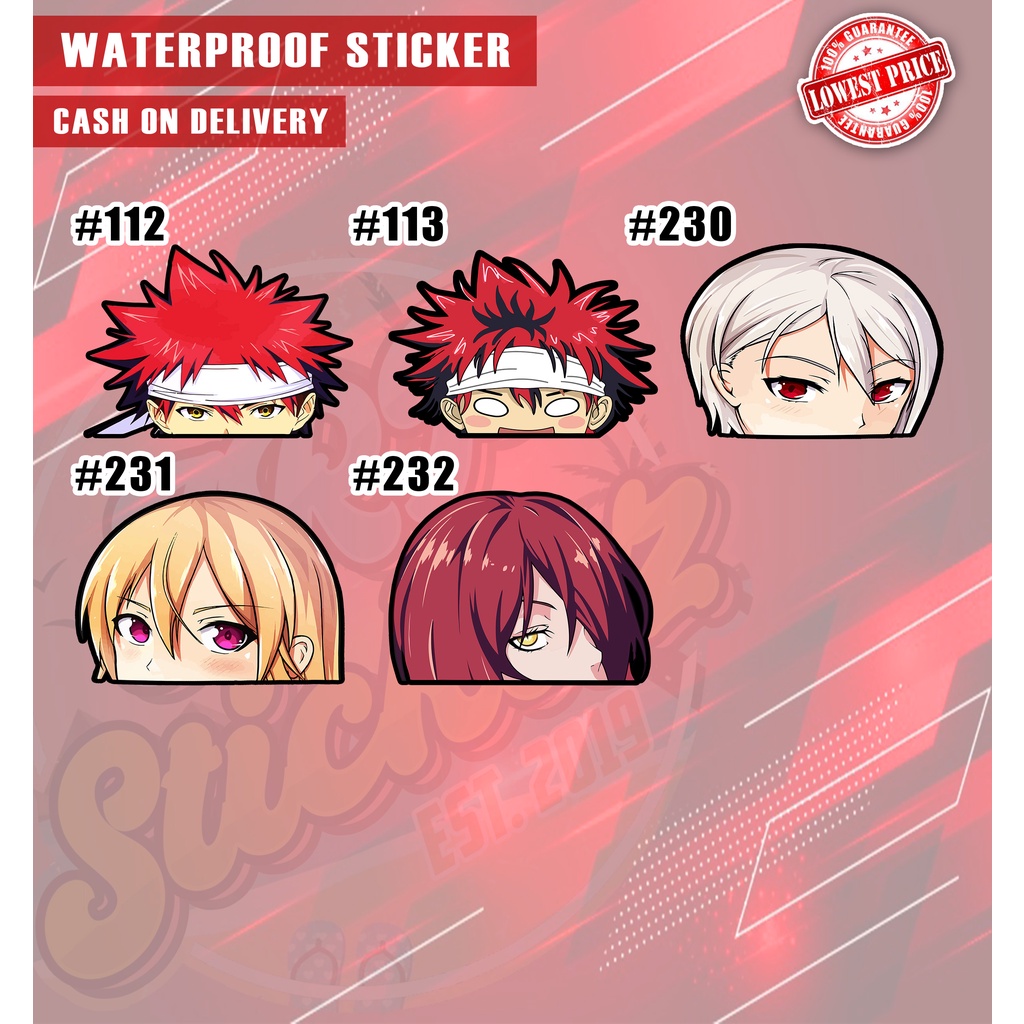 Food Wars PEEKER Waterproof Stickers | Shopee Philippines