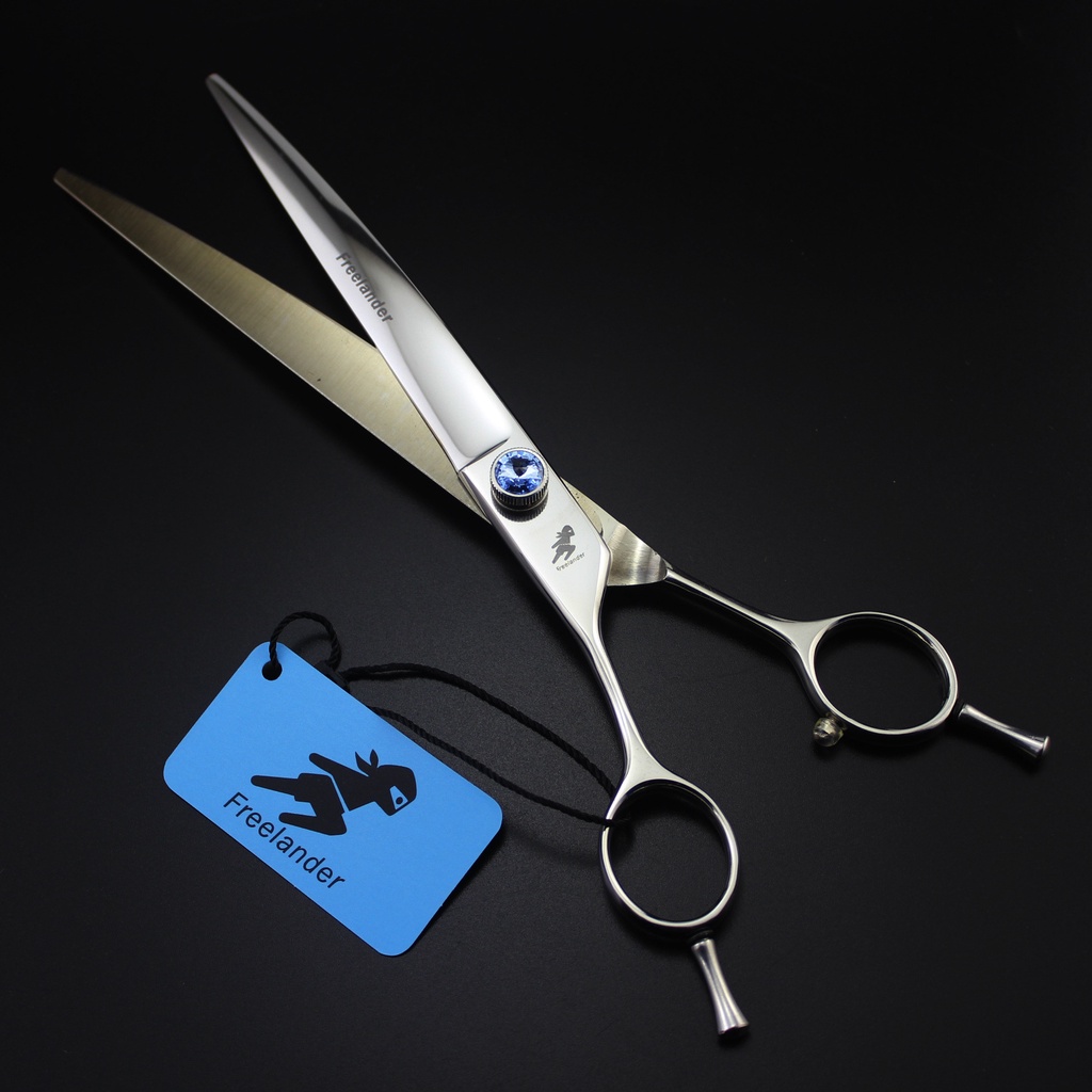 8.0 Inch Freelander Gem Left Hand Curved Scissors Double Tail Curved ...