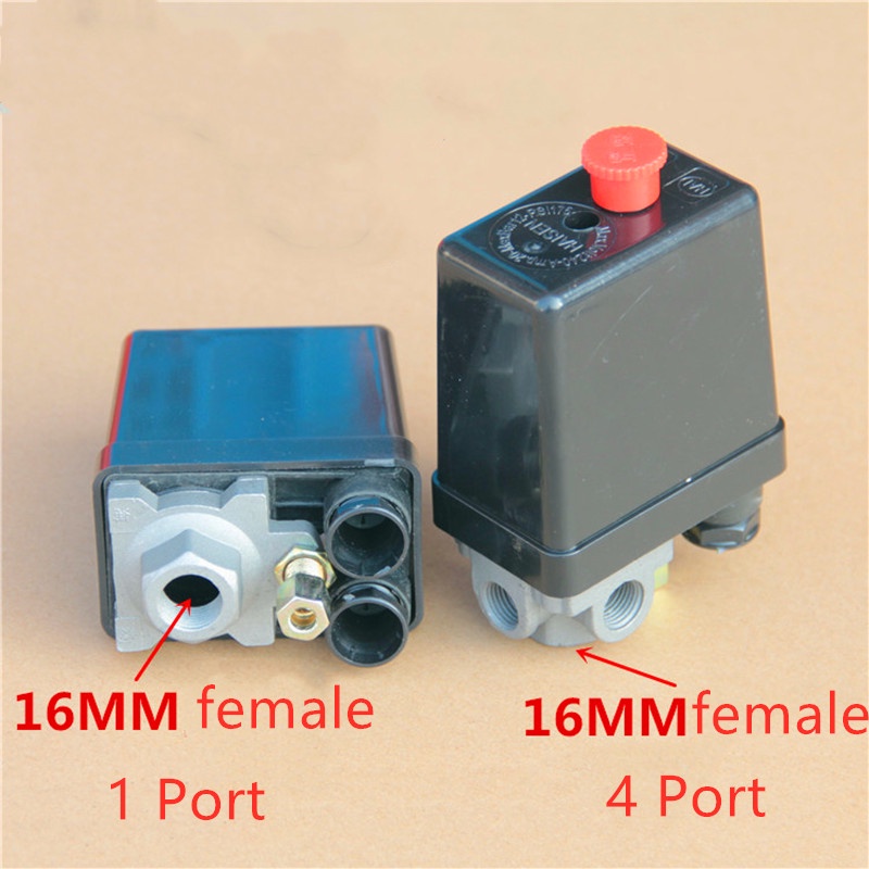 AZJ 3 Phase 220V Air Compressor Pressure Switch 1 Port 4 Port Air Pump ...