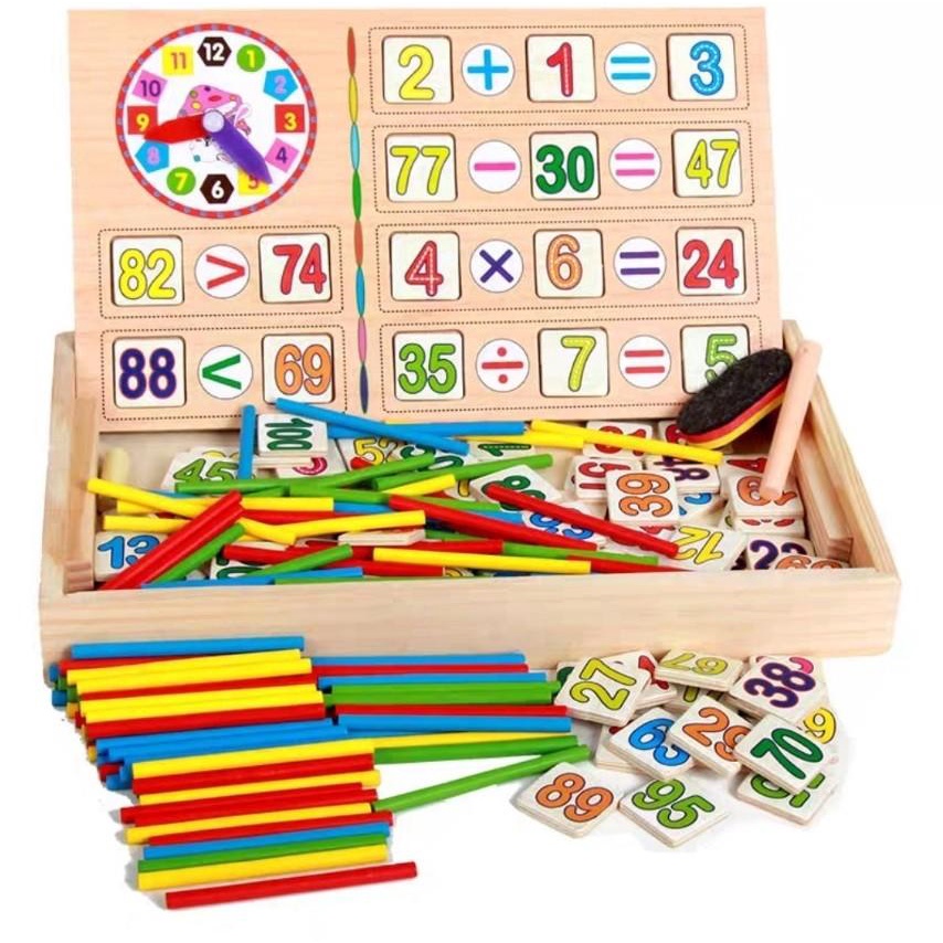 Smart Math Wooden Toy - Box of Sticks with 100 Wooden Numbers for ...