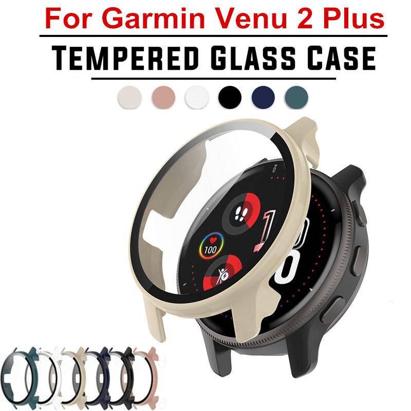2-in-1 Protective Case + HD Glass For Garmin Venu 2s 2 Plus Vivoactive ...