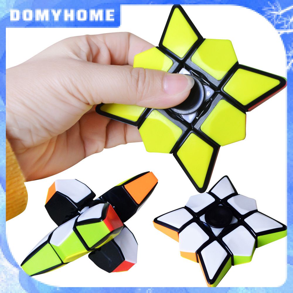 Fingertip Gyro Rubix Cube 1 X 3 X 3 Rubiks Cube Fidget Spinner Toy Anti ...