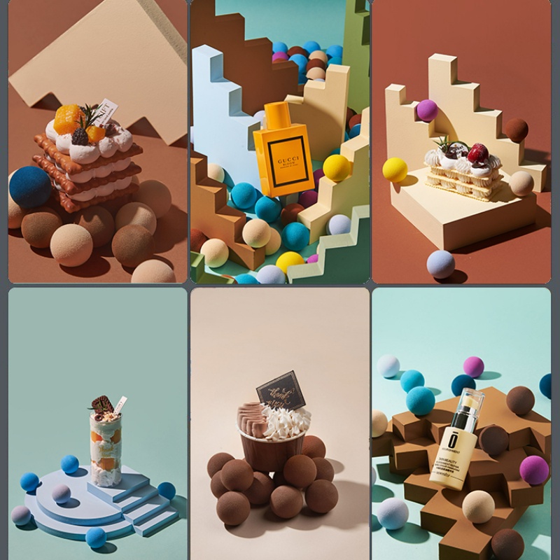 Geometric photography wooden shooting props posing jewelry INS creative ...