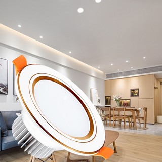 Tricolor LED Downlight Recessed Lights Panel 5W 7W 9W 220v Ceiling ...