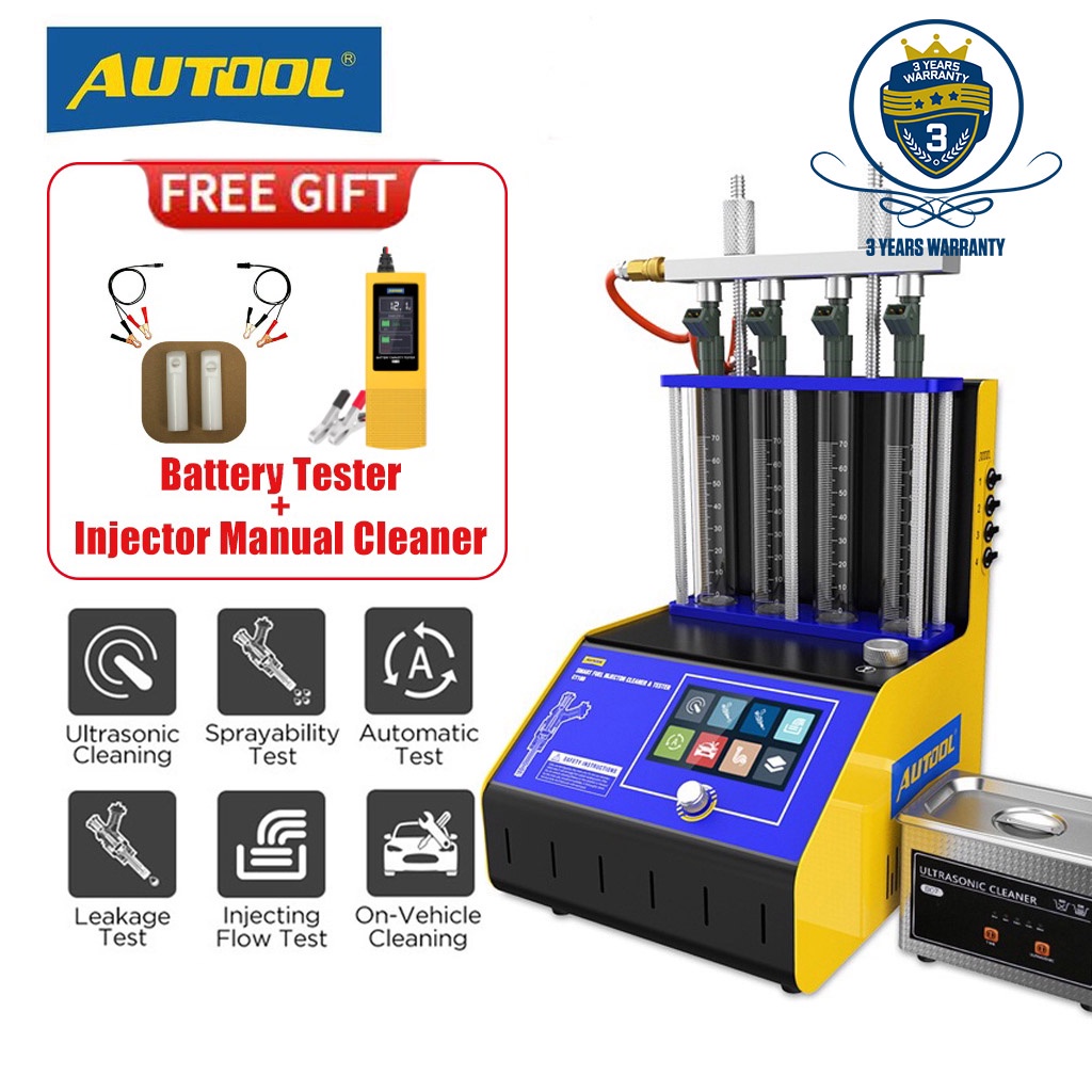 AUTOOL 110V/220V Intelligent Ultrasonic Automotive Fuel Injector ...
