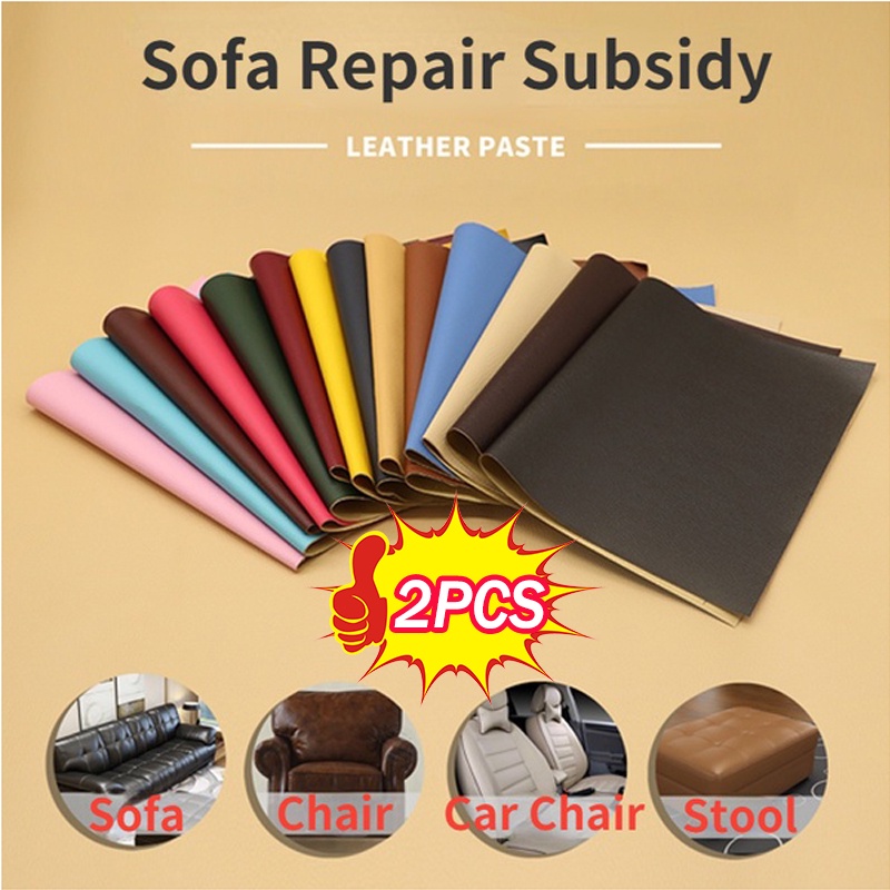 2Pcs Self Adhesive Leather Fix Patch Sticker Waterproof Sofa Repair ...