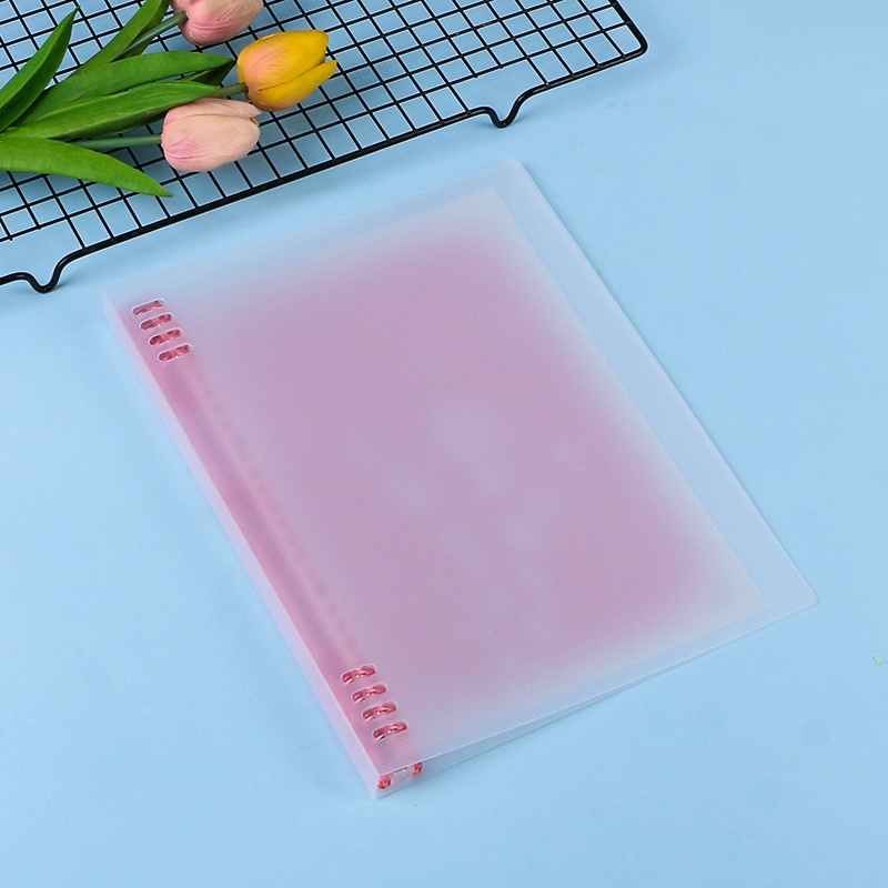 PP Binder 8 Holes Candy Color Frosted Cover Rings Loose-leaf Refill ...