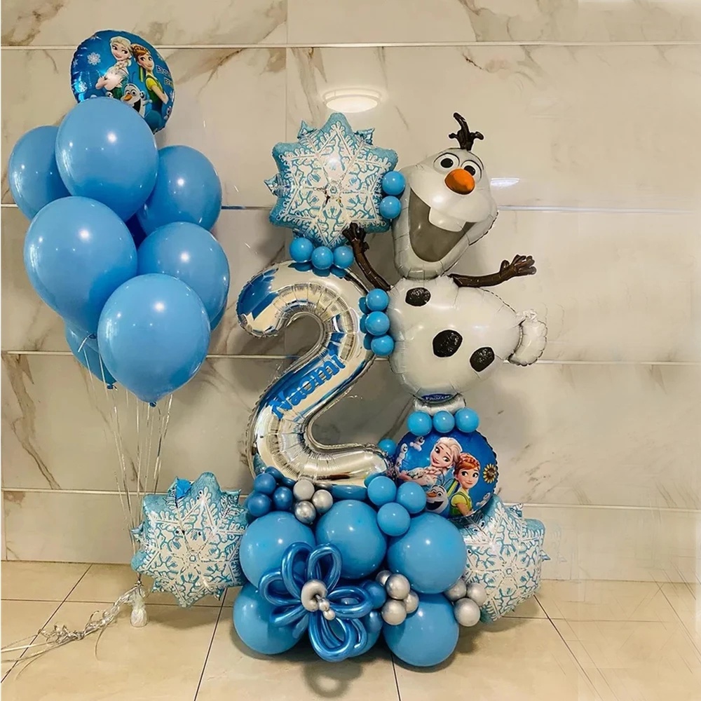 47-piece Disney Frozen Olaf Snowflake Foil Balloon Set 32-inch Digital ...