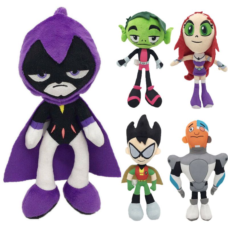 Teen Titans 10" Go Robin Cartoon Robin Cyborg Beast Boy Raven Starfire ...