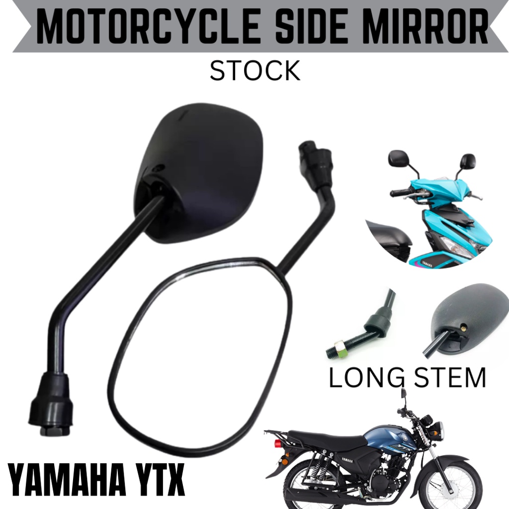 YAMAHA YTX MOTORCYCLE SIDE MIRROR STOCK LONG STEM | HEAVY DUTY HIGH ...