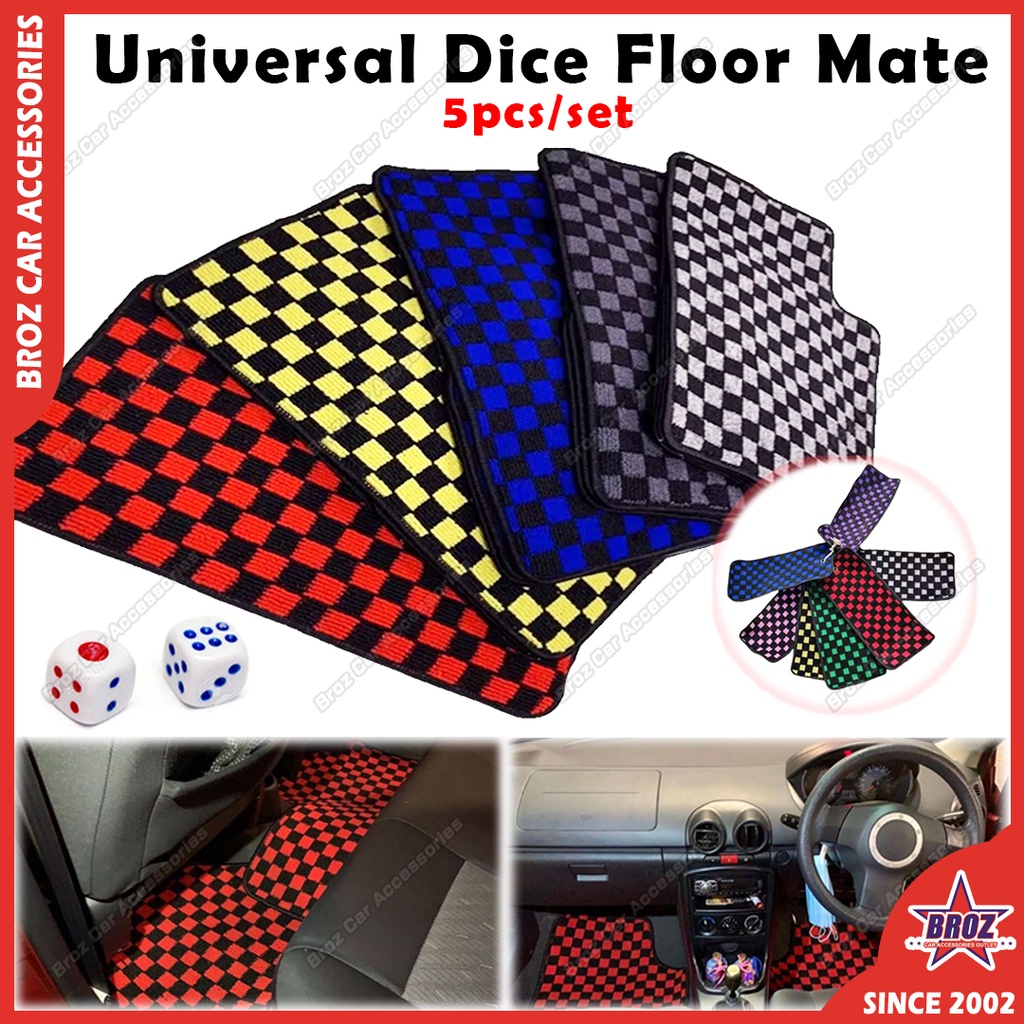 Universal Car Carpet Car Floor Mat Anti Slip Thai Carpet DADU Dice ...
