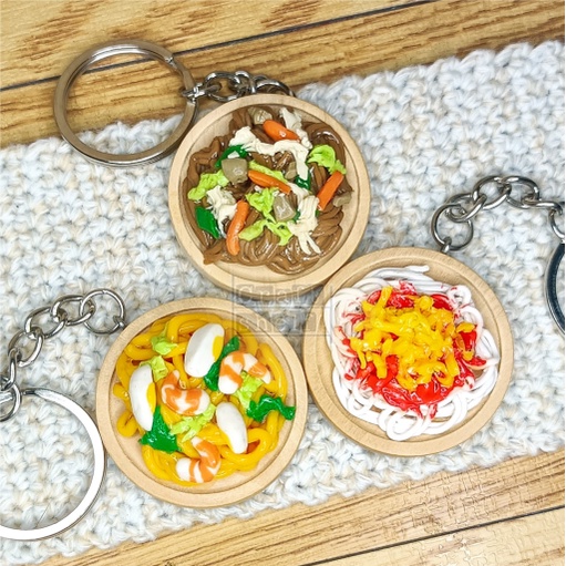 Pancit Bihon, Pancit Malabon, Spaghetti Polymer Clay Keychain and ...