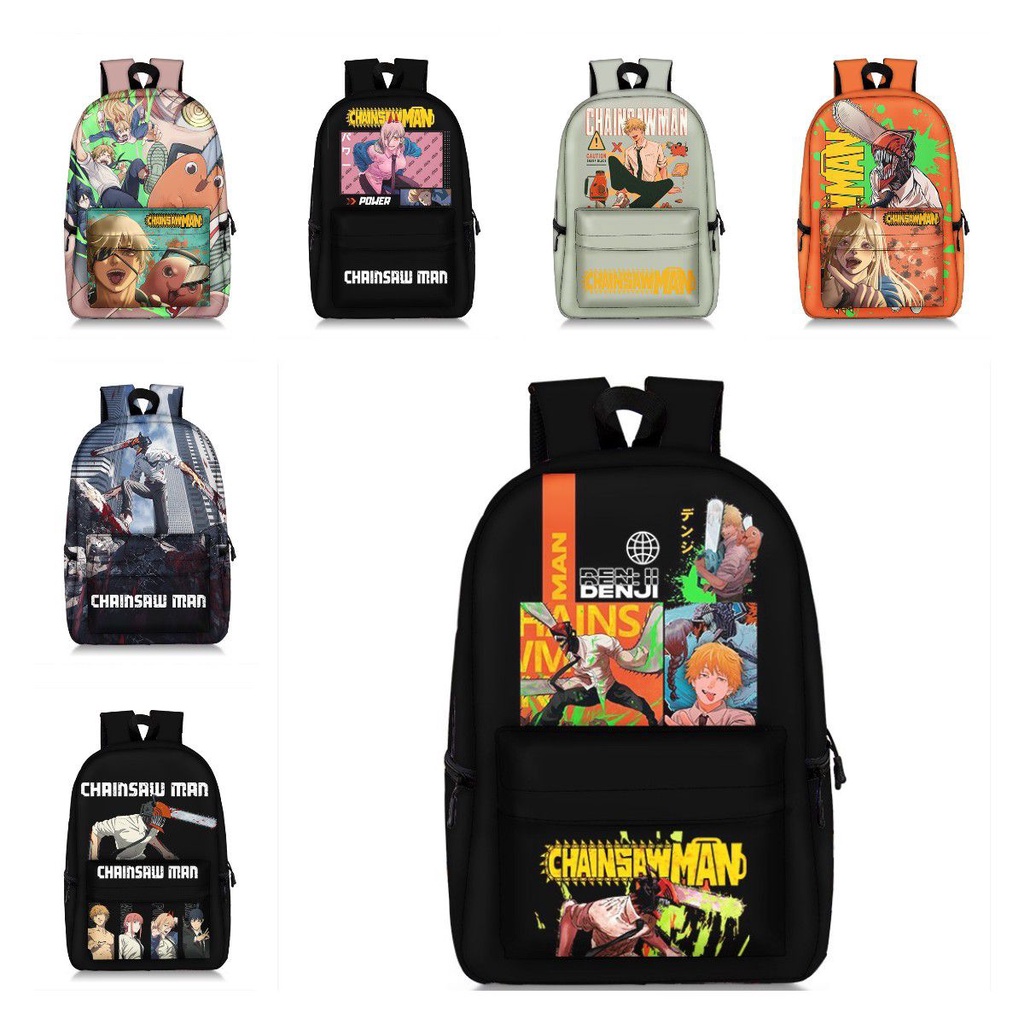 Anime Chainsaw Man Backpack Kawayi Pochita School Bags Daypack Women ...