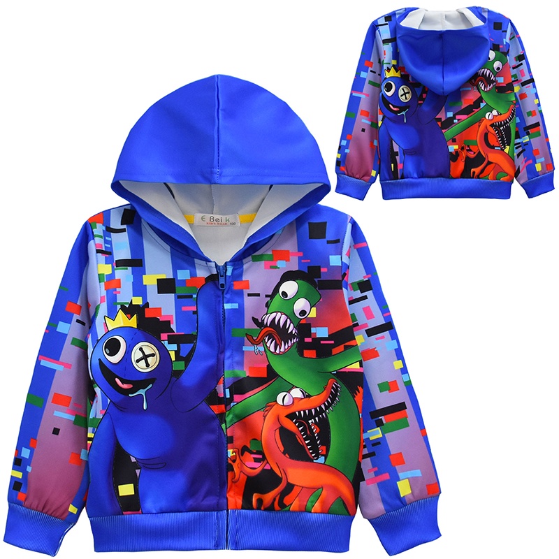 Boys Hot Roblox Rainbow Friends Unisex Kids Zipper Jacket Children ...