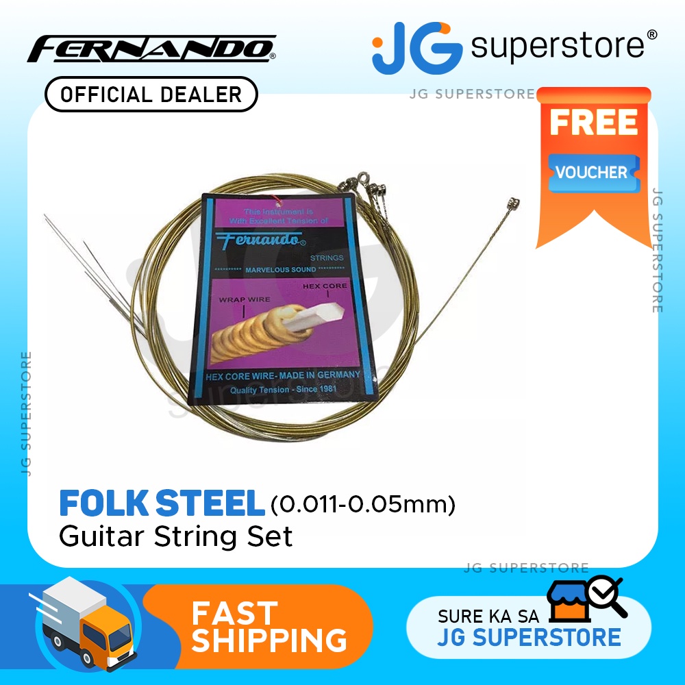 Fernando Folk Steel Guitar Strings, Phosphor Bronze Wrap Wires ...