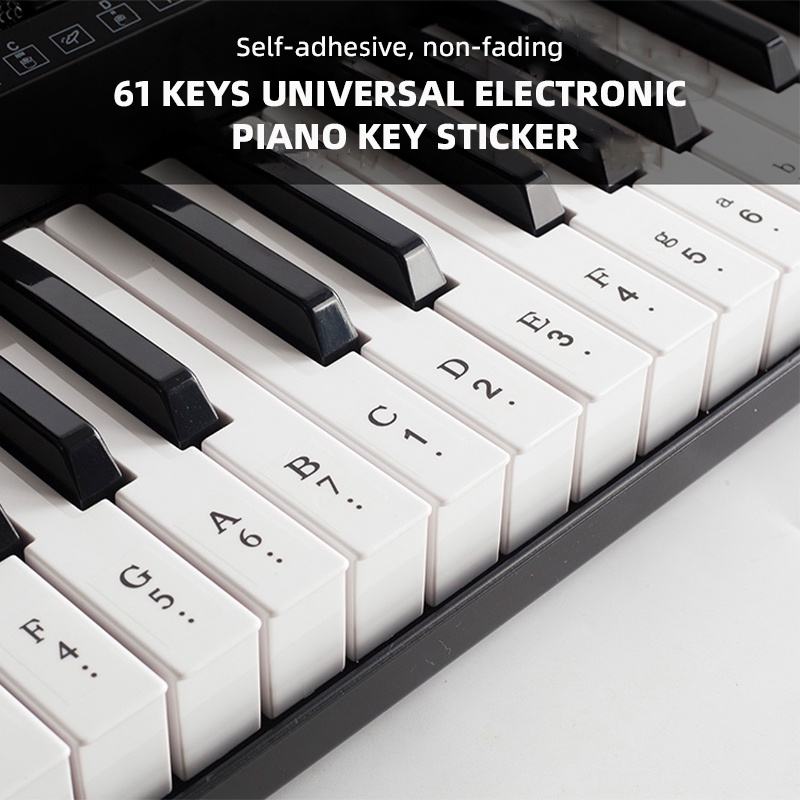 61keys Piano Keyboard Stickers Bigger Letter, Thinner Material ...