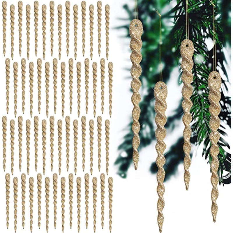 Plastic Icicles Dropping Crystal Simulated Icicles for Christmas Tree ...