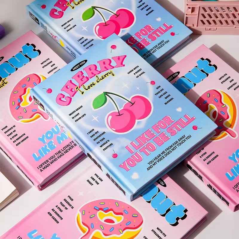 Cute Korean Notebook Journal B6 Thicken 96 Sheets Colored Pages Kawaii ...