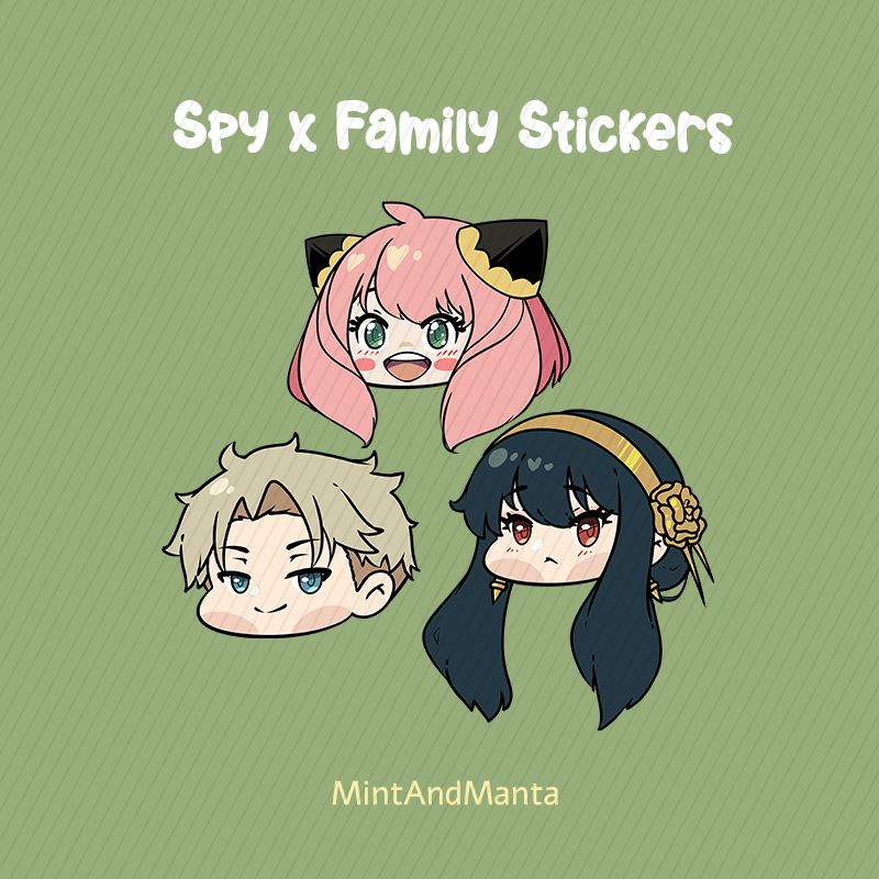Anya Spy x Family Stickers (Waterproof) | Chibi | Cute | Kawaii Sticker ...