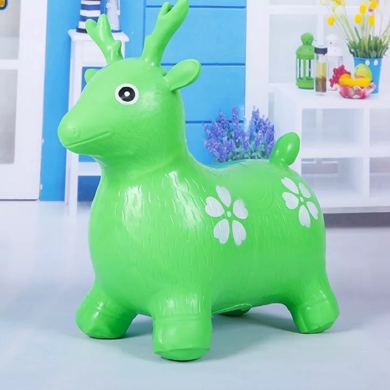 Bouncy Donkey Animal Kiddie Inflatable Toys Jumping Horse Ride-On Toy ...