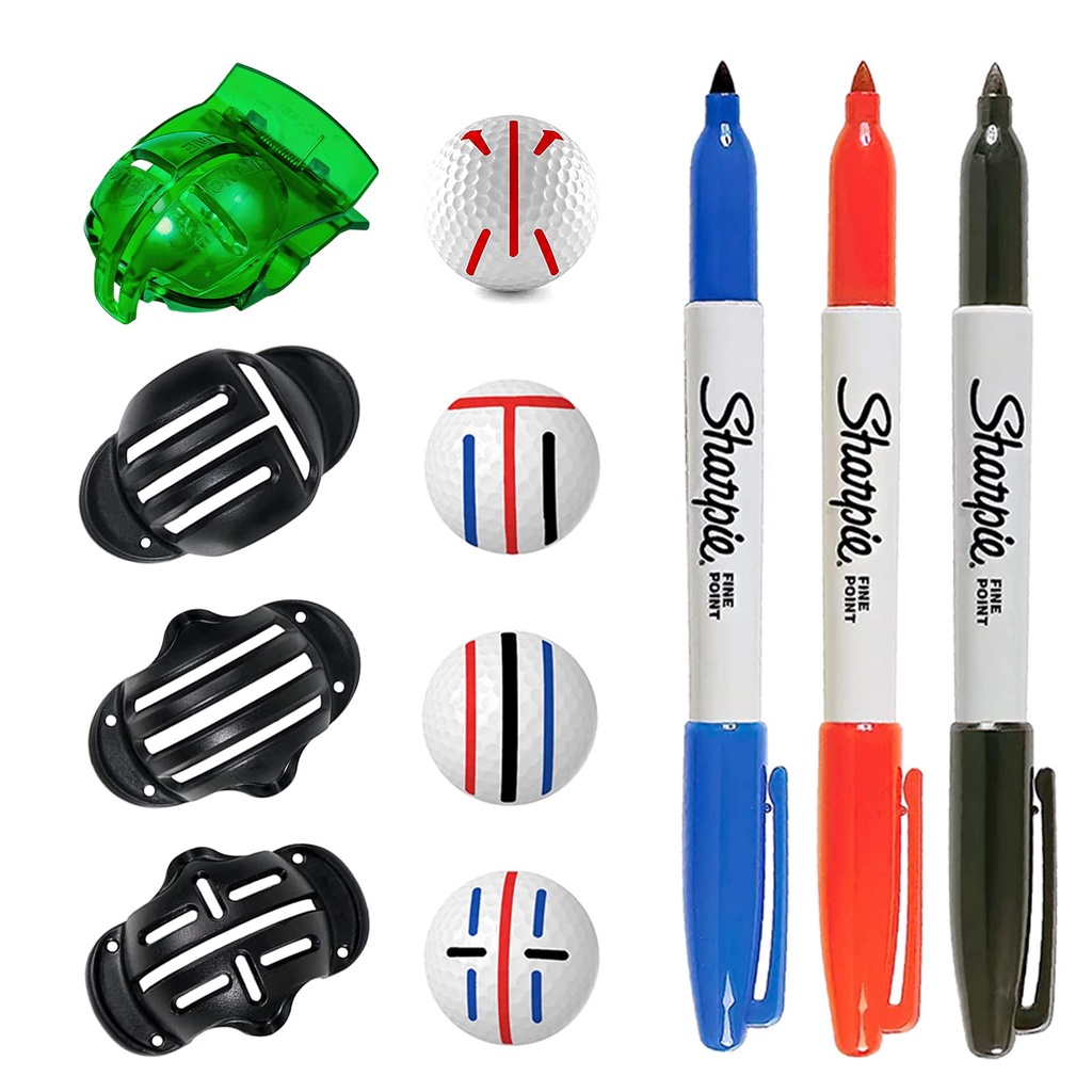 SAPLIZE 4-6 Pack Golf Ball Line Drawing Marker Golf Ball Liner Golf ...