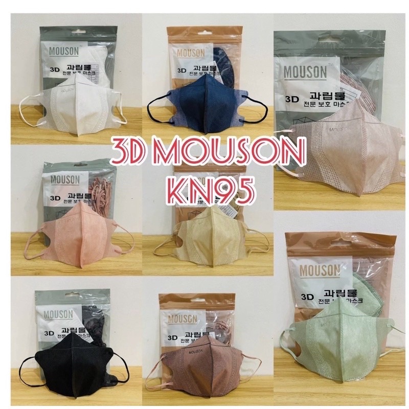 Mouson 3d Adult Face Mask breathable color Size Good Fit 10 pieces per ...