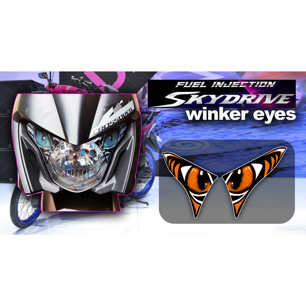 Suzuki Skydrive Sport/Crossover Winker Eyes Sticker Toothless design ...