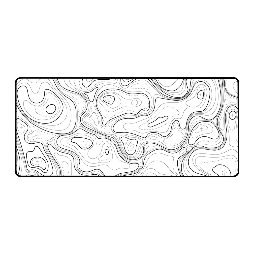 YUNZII Keynovo White Topographic Gaming Mouse Pad, Large Mouse Pad, Non ...