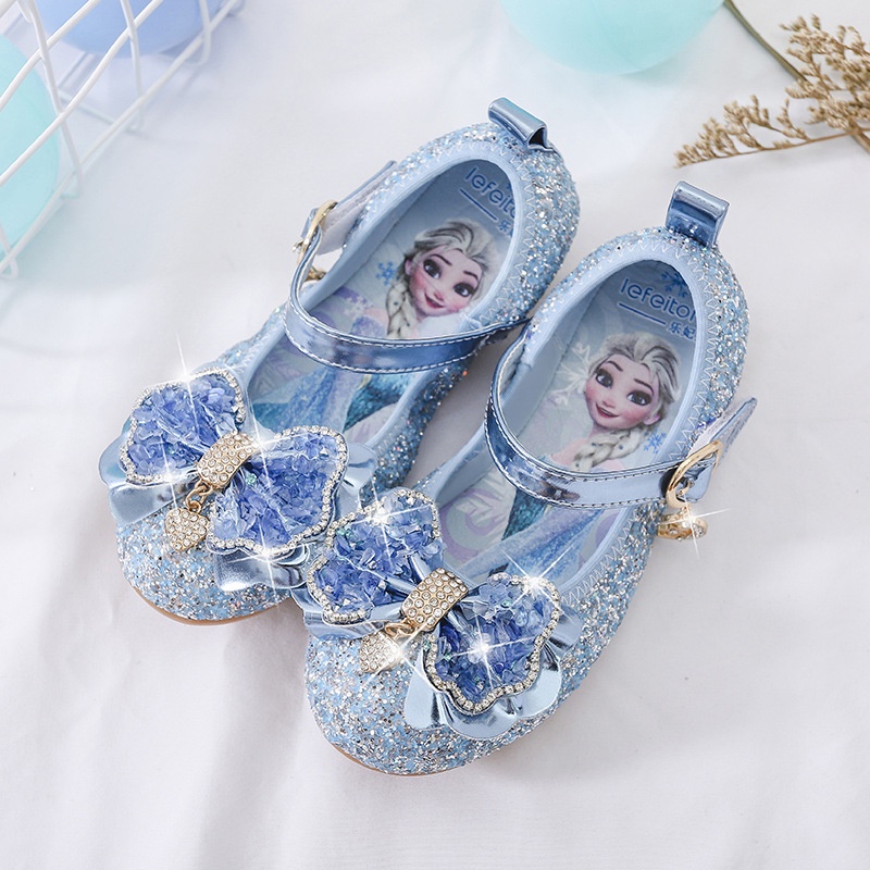 Princess Crystal Shoes New Girls Single Shoes Frozen 2 Elsa Sophia ...