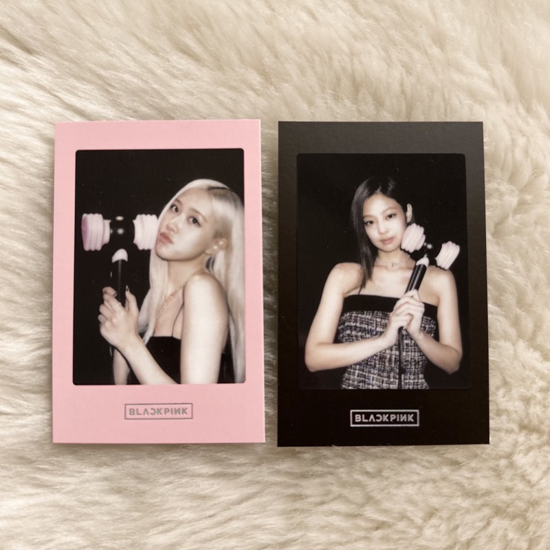Blackpink Lightstick Ver 2pc Photocard Polaroid Official Weverse POB Jennie Lisa Rose Jisoo ...