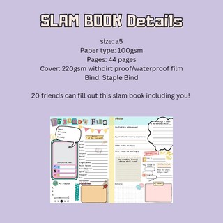 SLAMBOOK / AUTOGRAPH BOOK ( FRIEND'S FOLIO ) ( SLAM BOOK ) ( SLUMBOOK ...