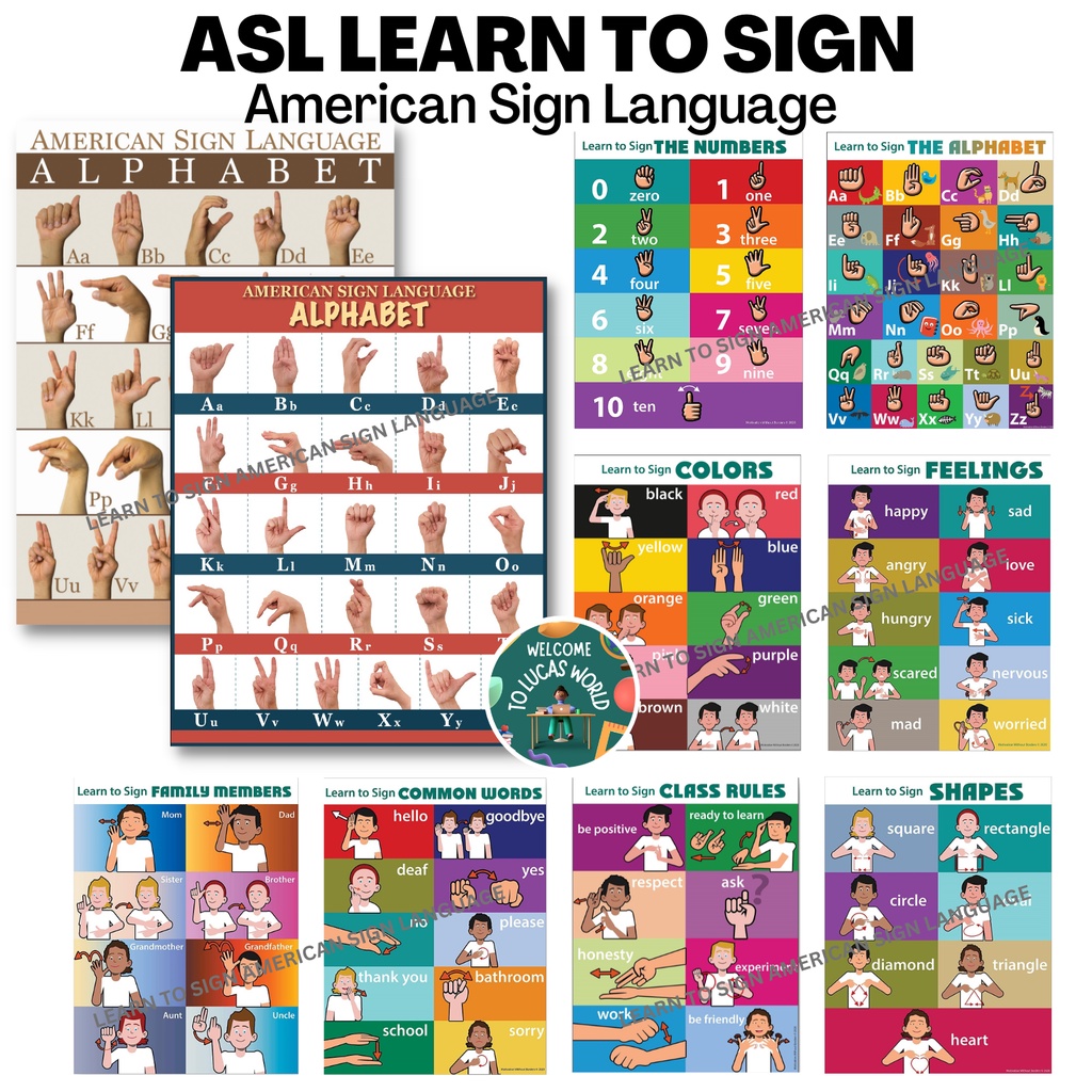 Asl Hand Shape Chart American Sign Language (ASL)