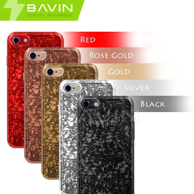 BAVIN Bling Glitter Hard Cover Back Case Compatible for iP 7 / iP 7 ...