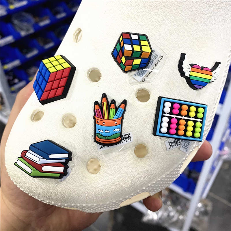 Jibbitz Crocs Shoe Buckle Accessories Rubik's Cube/Abacus/Pen Holder ...