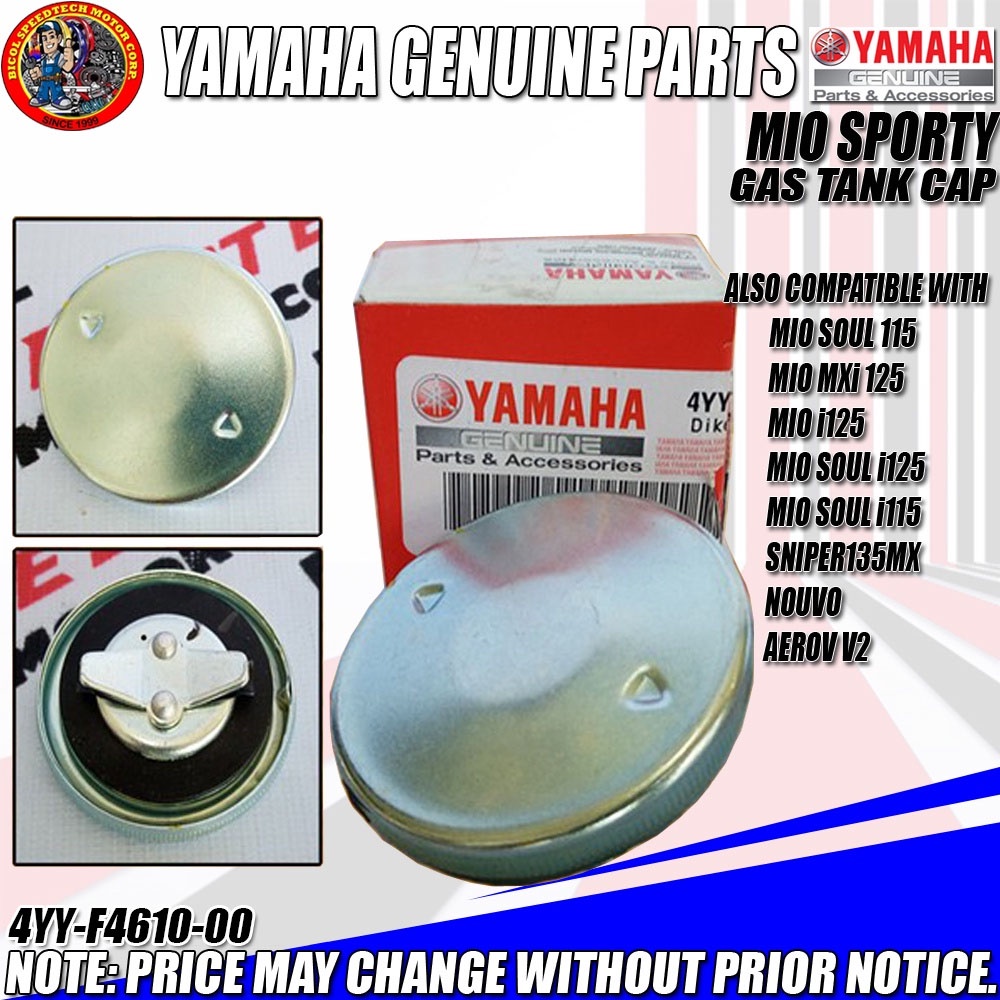 MIO ALL MODELS/SNIPER 135 MX/150/NOUVO/FAZZIO/AEROX GAS TANK CAP (YGP ...