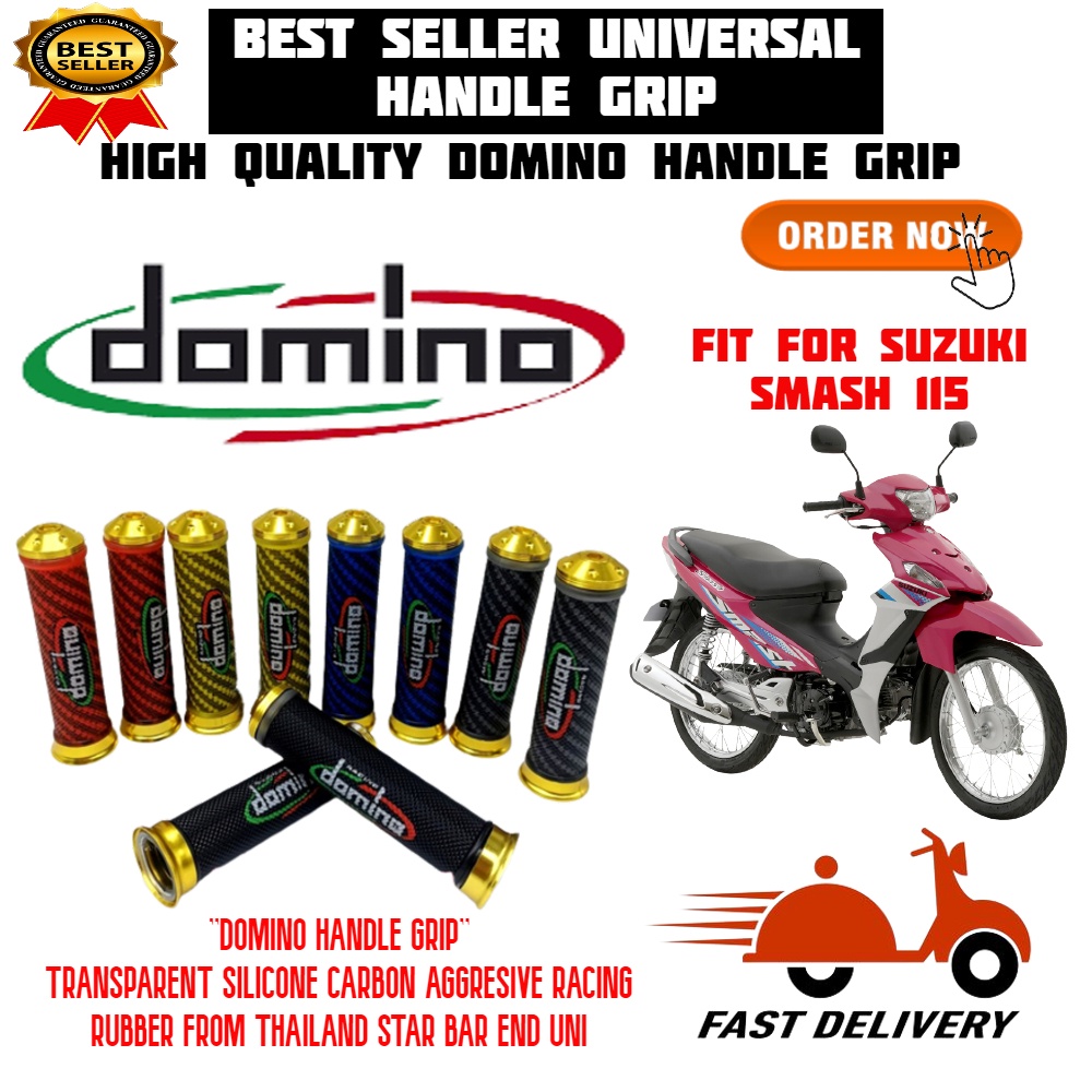 TP Handle Grip For SUZUKI SMASH 115 | Domino Handle Grip Transparent Silicon Carbon Assorted ...