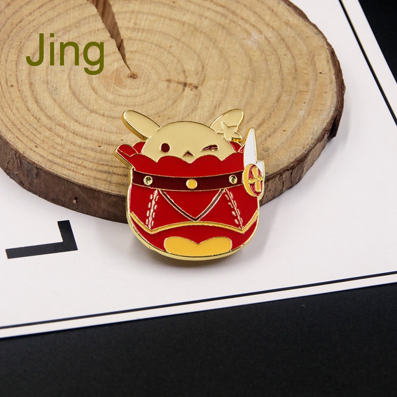 Jing Cartoon Cute Enamel Pin Paint Badge Anime Genshin Impacts ...