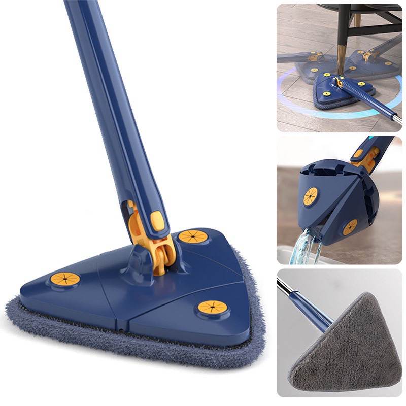 Triangle Mop Rotatable Cleaning Flat Mop Dust Spin Rotating Mop Floor ...