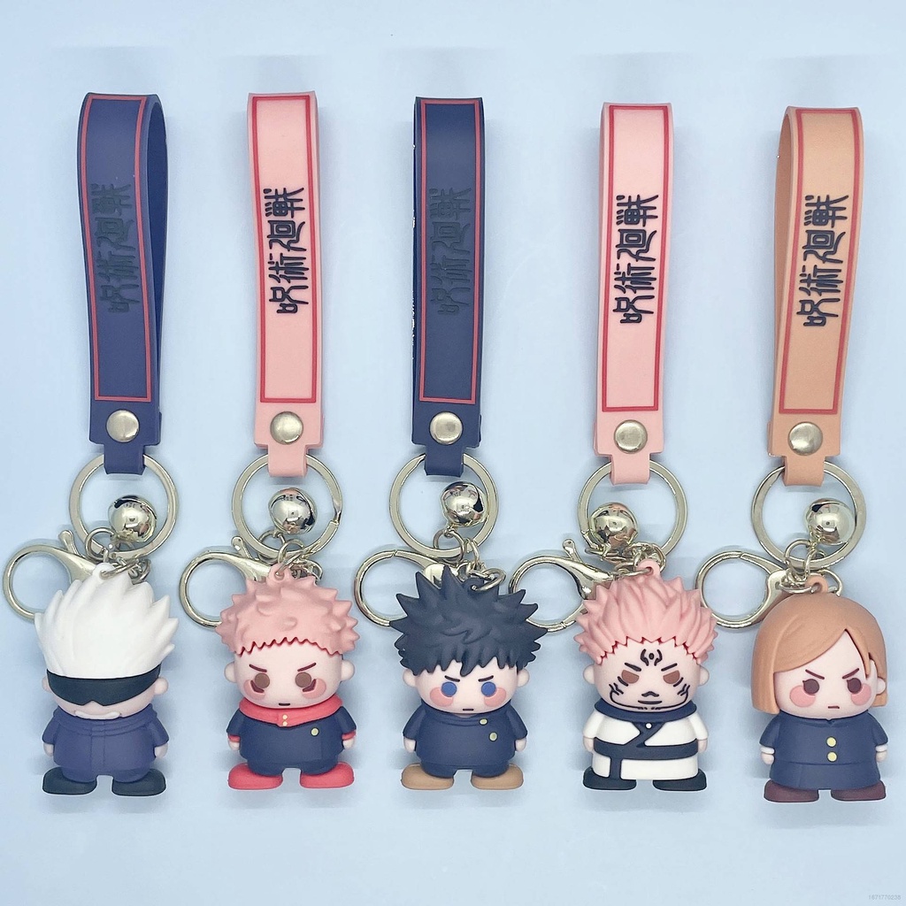 YB1 Jujutsu Kaisen Keychain Anime Doll Keyring PVC Cute Bag Pendant ...