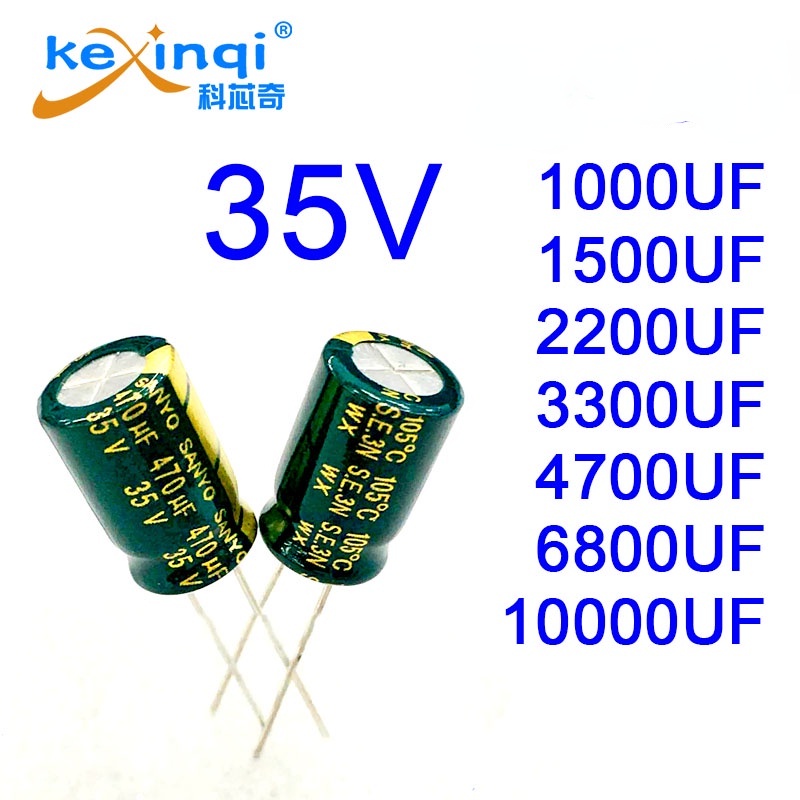 5PCS 35V High Quality Aluminum Electrolytic Capacitor 1000uf 1500uf ...