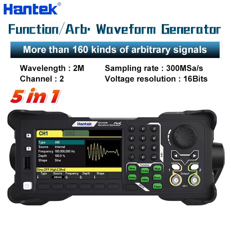 KUAIQU Hantek 5 In 1 Arbitrary Waveform Generator Pulse Function ...