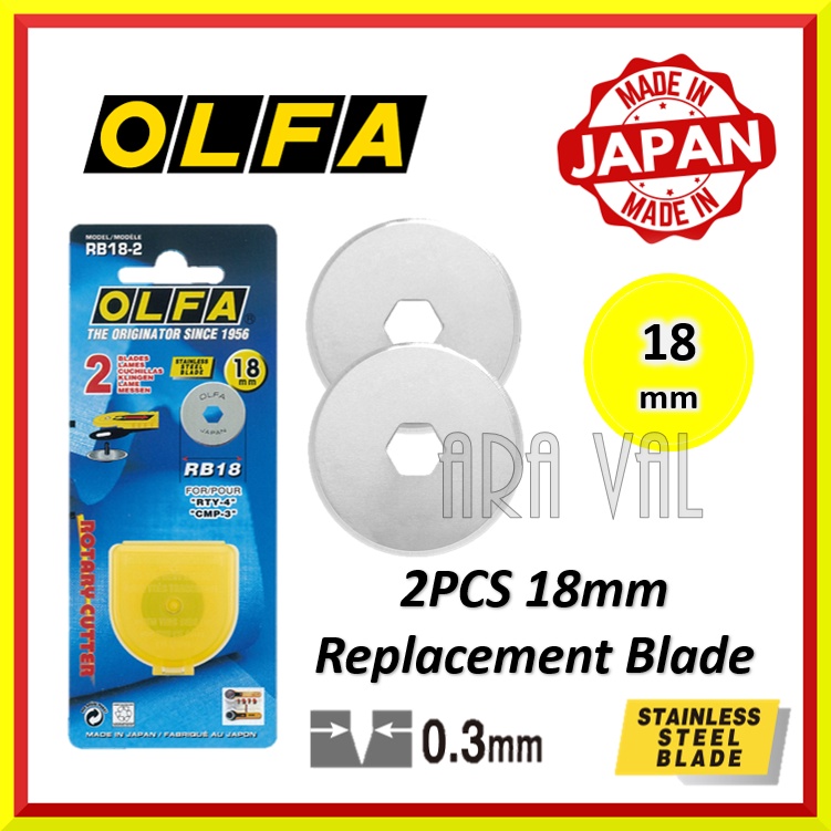 Olfa 18mm Replacement Blade RB18-2 Rotary Blade for Rotary Cutter Made in Japan | Shopee Philippines