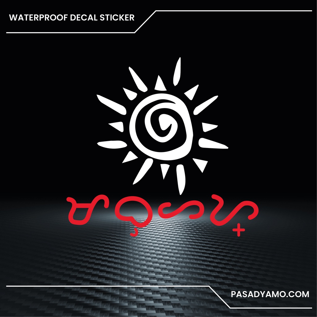 Baybayin Mabuhay Pinoy Pride Decal Sticker for Cars Motorcycles Laptops ...