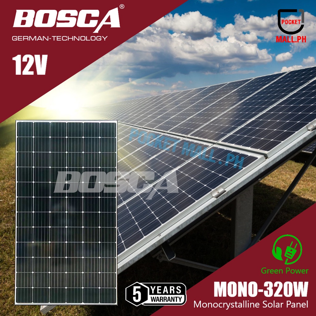 BOSCA Solar Panel Mono 320 Watt 12 Volt Pv Solar Module Solar Cell ...