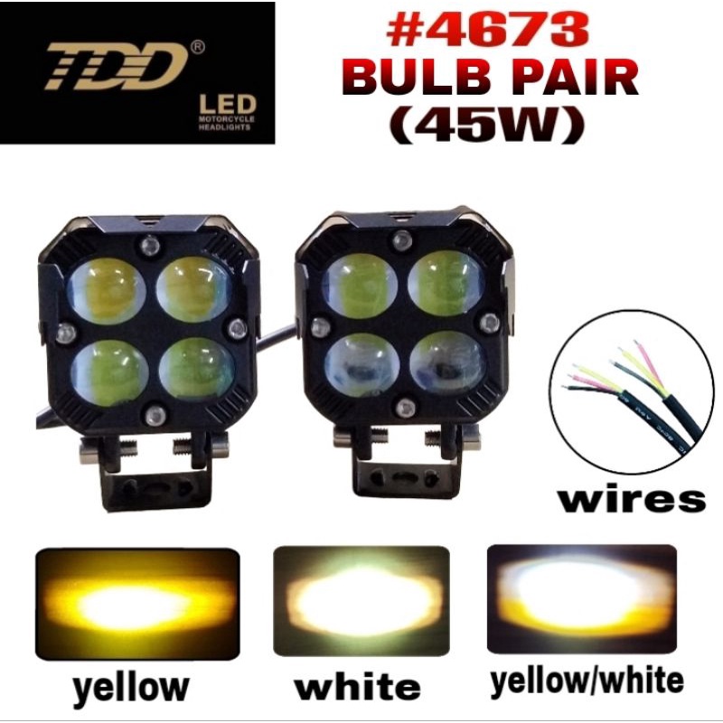 TDD #4673 MINI DRIVING BULB PAIR QUADRO (45W) | Shopee Philippines