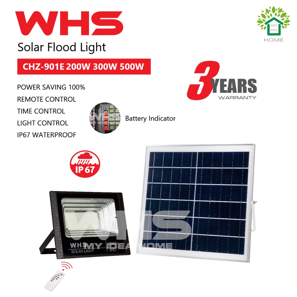 WHS Solar Flood Light 200W 300W 500W Solar Light LED ip67 Outdoor light ...