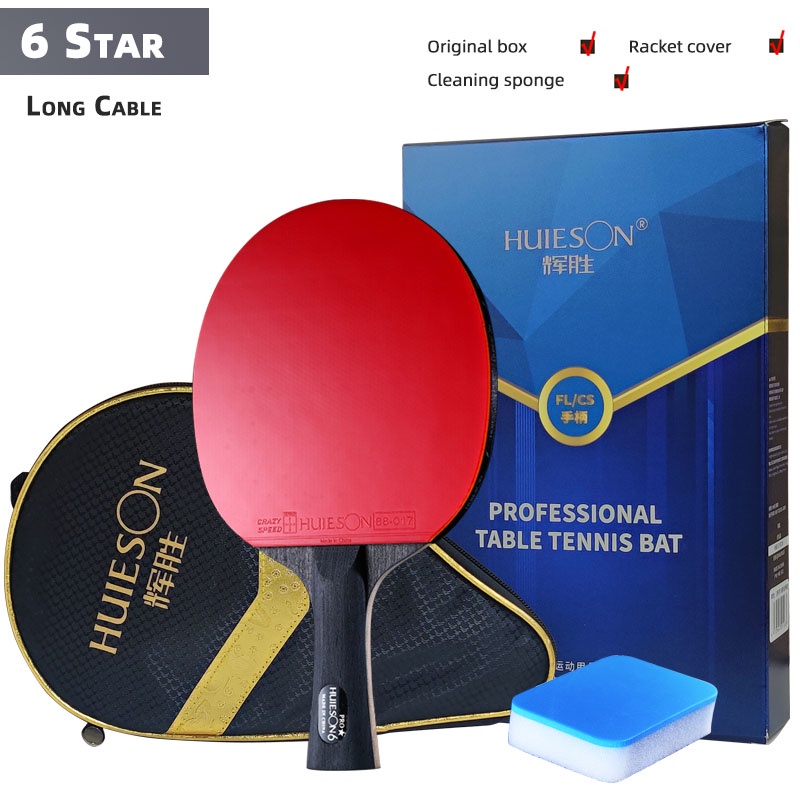 Huieson New Table Tennis Racket Pro Series 9 Star Professional Carbon ...
