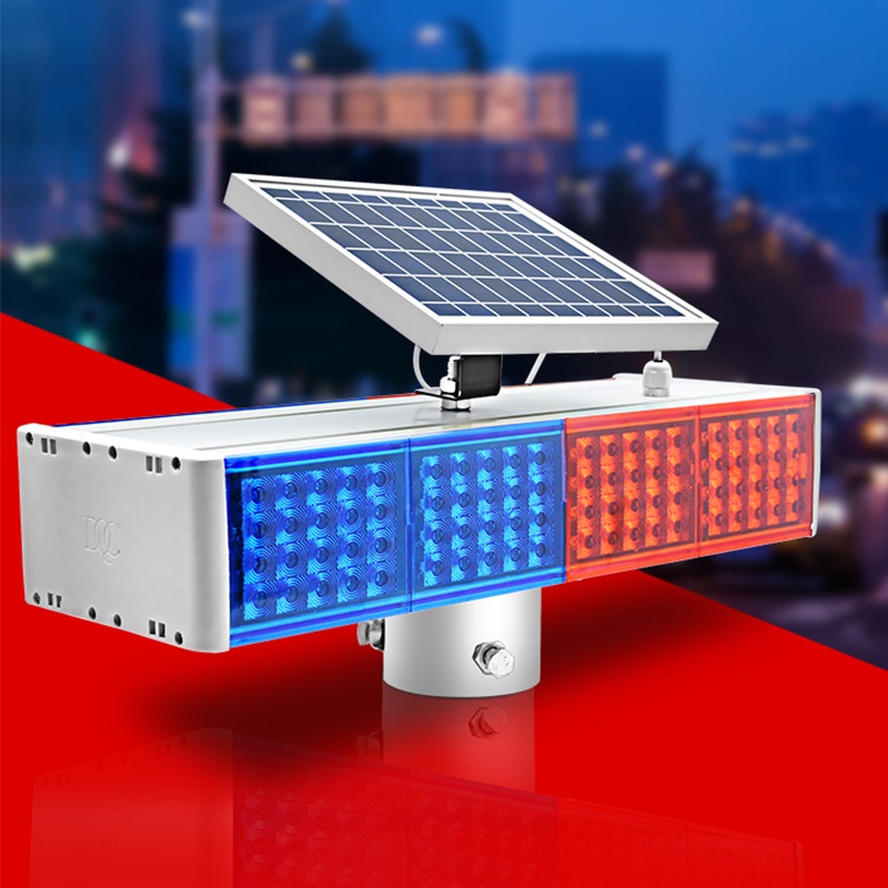 Solar Warning Strobe Lights Road Traffic Safety Strobe Lights 4 GIRDS Red and Blue | Shopee ...